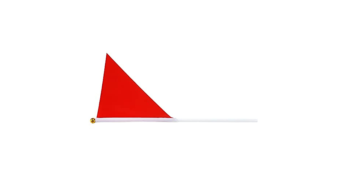 MY MIRONEY Stick Flag 40-Pack Pennants Stick Flag Hand Held Small Red ...