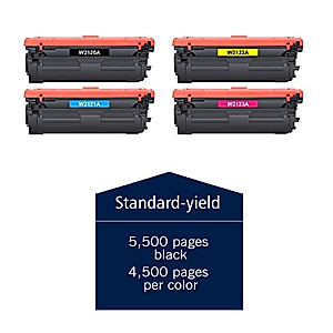 212A Toner Cartridge 4 Pack Compatible Replacement for HP 212A 212X W2120A W2120X for HP Color Enterprise M555dn M554dn M555x MFP M578f M578dn Flow MFP M578c M578z Printer (Black Cyan Yellow Magenta)