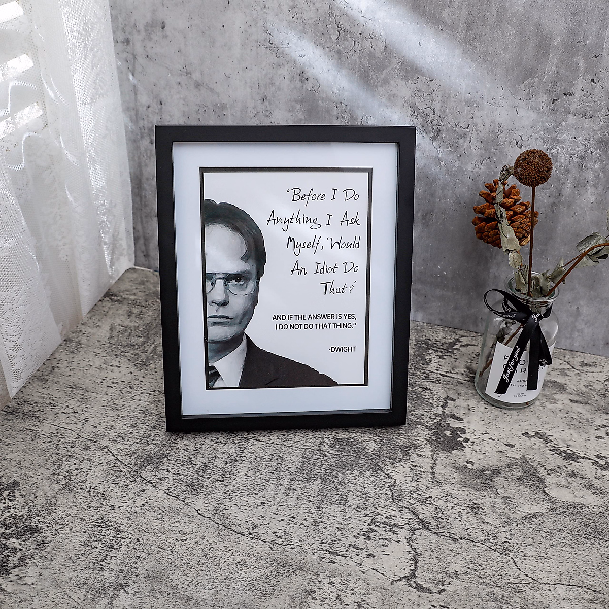 Homazing The Office Gifts - Dwight Schrute Poster with Frame 8x10 - Funny Wall Art for Office, Apartment, Funy Decor for Men Women Colleagues Coworkers The Office Fans