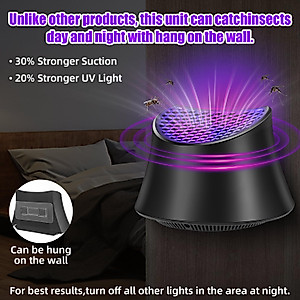 Indoor Insect Trap,Fruit Fly Trap Indoor for Home,Gnat Traps for House, Mosquito Traps,Zapper Fly Traps Catcher for Mosquito Hanging on The Wall,Bugs Trap with UV Light for Indoor,Home