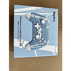 Mytrix Wireless Pro Controller, Hall Effect Bluetooth Controllers for Nintendo Switch, PC, Steam, iPad, Mac, Tablet, Laptop, with RGB Light/Macro Keys/Turbo Button, Bamboo Blue