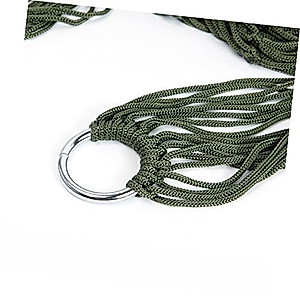 CLISPEED Hammock Swing Mesh Garden Hammock Camping Picnic Dark Swing Amy Hammocks Bed Travel Hanging Rope Net for Green Hunting Sleeping Outdoor Comfortable Leisure Indoor Nylon Beds Hiking Amacas