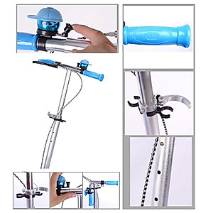 ygqtbc Three-Wheel Damping Double Pedal Scooter Children's Sports Scooter Emissions Kick Scooter for Kids 3 Wheel Scooter for Toddlers Girls & (Color : Pink)