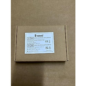 Eyoyo 2D Bluetooth Barcode Scanner Wireless with Clip, 2000mAh Battery with Level Indicator, Portable Mini QR Bar Code Reader for Library Book Inventory Compatible with iPhone, iPad, Android Phone
