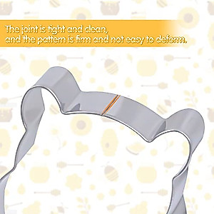 KUKIFUN 6 Pcs Bee Cookie Cutters Set Bee,Beehive,Honey Jar,Winnie the Pooh,Flower Shapes Stainless Steel Biscuit Cutter Molds for Honey Bee Party Baking Muffins Biscuits Sandwiches Fondant Decorations