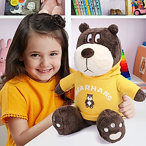 Wpond 10.6" Plush Toy, Super Soft Cuddly Plush Animal Bear Toys with Cute Costum, Birthday Christmas Valentine New Year's Gifts for Boys Girls Ladies Yellow