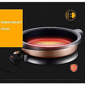 Electric Wok Multi-Function Electric Fire Pot 2 Household Electric Boiling Hot Pot Cooking 4 Fried Roast One Pot Can Be Used In Kitchen Restaurants Gourmet Cooking