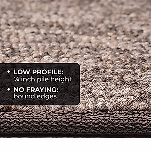 House, Home and More Skid-Resistant Carpet Indoor Area Rug Floor Mat - Pebble Gray - 2 Feet X 3 Feet