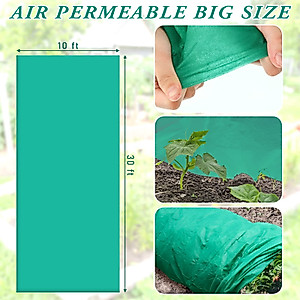 Kingdder Plant Covers Freeze Protection 10 ft x 30 ft Rectangular Frost Cloth Freeze Protection Plant Blanket Reusable Garden Fabric for Winter Vegetable Frost Sun Protection(2 Pieces)
