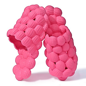 ASONGMAKE Womens Massager Slippers,Funny Bubble Unisex Super Soft Sandals Mens Breathable Beach Slides,Bath Shower Slippers Bedroom Spa House Sandals Rose Red39-40