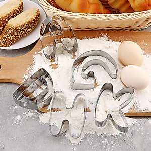 Alphabet Cookie Cutters - Large 26 Pcs 3 Inch Alphabet Letter Cookie Cutters Set Durable Stainless Steel for Baking and Decorating, Perfect for Birthday, Christmas, New Year and Holiday Party
