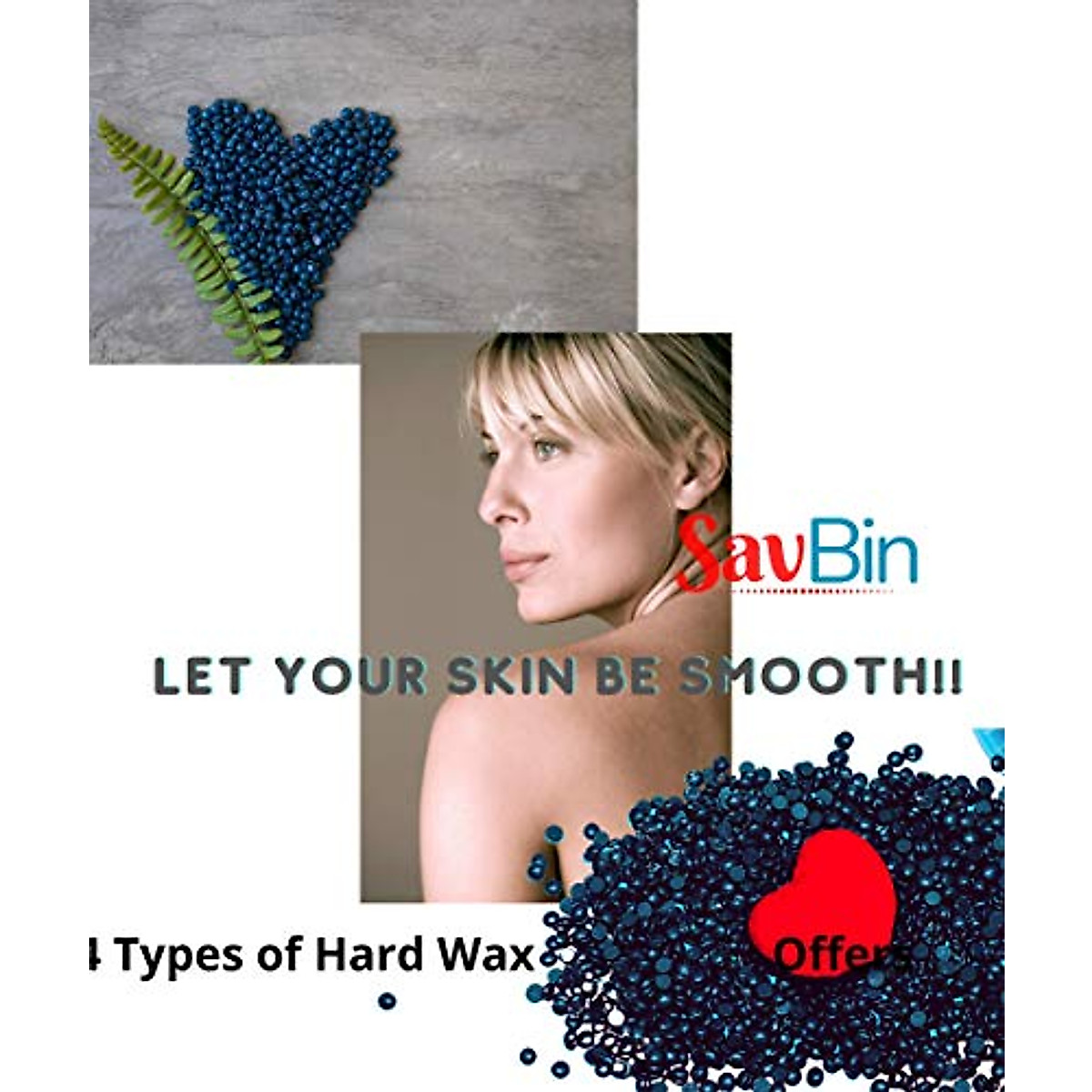 SAVBIN Blue Azulene Hard Wax Beans (Blue Azulene - 2.2 LBS (1000 grams))