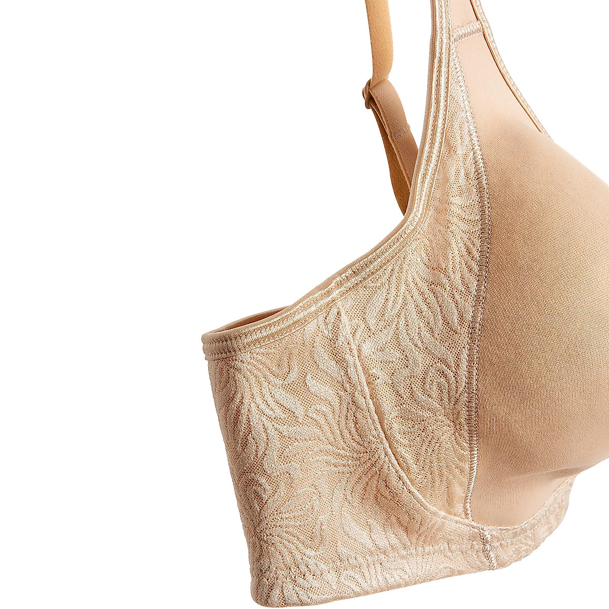 PLAYTEX Womens 18 Hour Side & Back Smoothing Wireless Bra, Cool Comfort Wire-free Single Or 2-pack Bras, Nude, 38DDD US