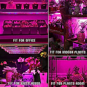 Mosthink LED Grow Light for Indoor Plants, 20W Grow Light Strips with Auto On/Off Timer, 48 LEDs /4 Dimmable Levels, Plant Light Bars for Succulents, Seedlings,Indoor Greenhouse,Plant Shelf