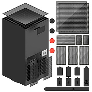 FYOUNG Dust Filter, PVC Cover Compatible with Xbox Series X Console Top and Back Protection - 2 Sets