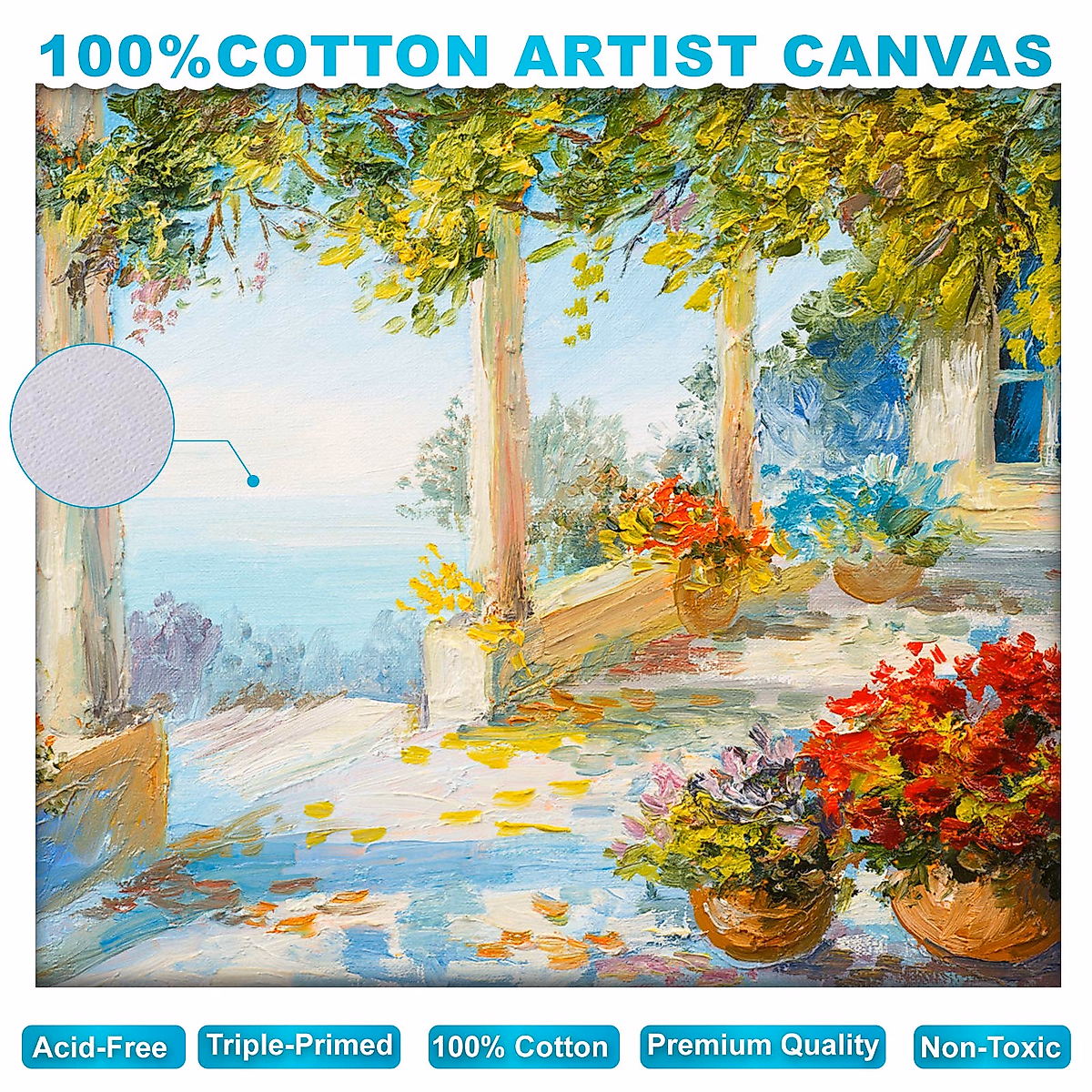 Laoife-11x14 Inch 8 Pack Professional Painting Canvas Panels Artist Blank Canvas Boards Multi Pack Wood Frame, Stretched Ready to Paint