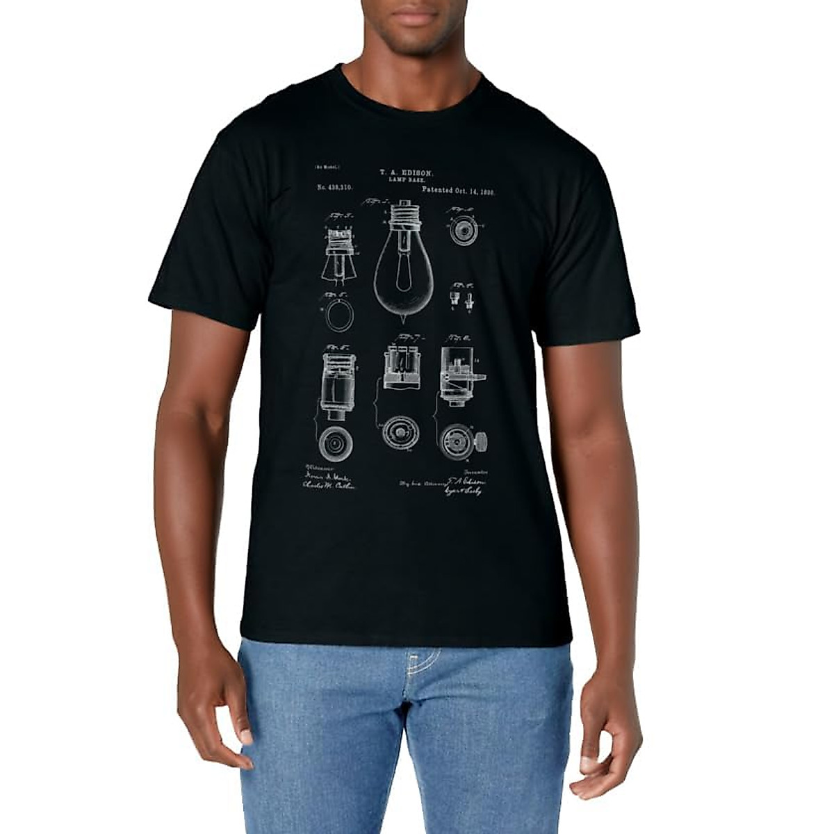 Electrician Light Bulb Electricity Electrical Engineers T-Shirt