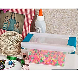 Sterilite Plastic Miniature Clip Storage Box Container with Latching Lid for Home, Office, Workspace, and Utility Space Organization, 24 Pack