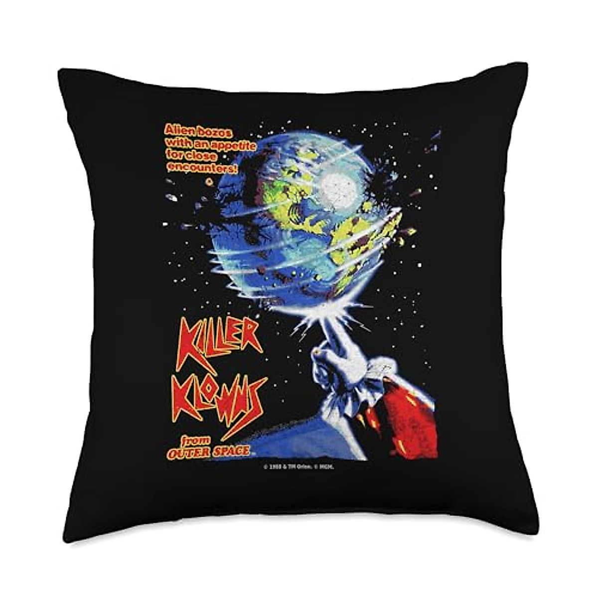 Killer Klowns From Outer Space Invaders Throw Pillow, 18x18, Multicolor