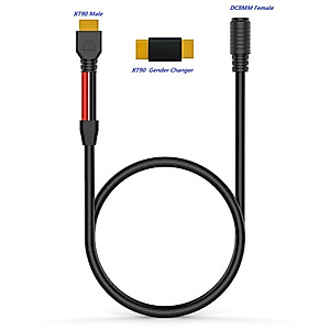 DC 8mm Female ToXT90Male ConnectorsAdapter Connect Solar Panel for Lipo Battery Pack Compatible Portable Power Station and Solar Generator