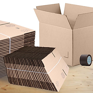 The Boxery 8x6x4'' Corrugated Shipping Boxes 100 Boxes