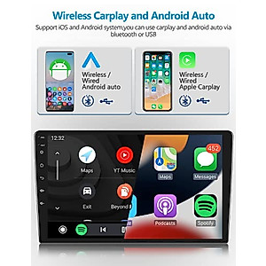 for Honda Civic 2001-2005 Android Car Stereo Support Wireless Carplay/Android Auto with 9 inch Touchscreen WiFi GPS Navigation BT USB FM/RDS Radio Receiver Backup Camera Steering Wheel Control