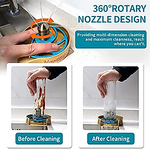 NOGARMY Glass Rinser for Kitchen Sink, Metal Cup Washer Rinser with 360° Rotating Jet, Faucet Glass Bottle Cleaner, Kitchen & Bar Sink Automatic Flushing Device