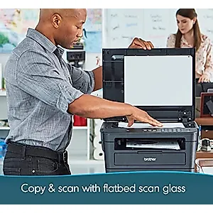Brother Compact Monochrome Laser Printer, HLL2395DW, Flatbed Copy & Scan, Wireless Printing, NFC, Cloud-Based Printing/Scanning, Refresh Subscription/Amazon Dash Replenishment Ready