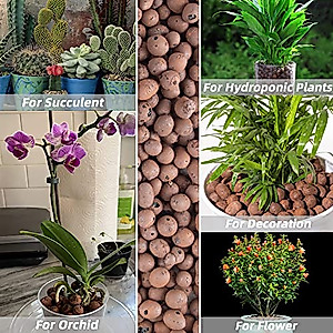 4.5LBS Leca Clay Pebbles for Plants, 8mm-12mm Expanded Clay Pebbles for Hydroponic Growing, Organic Natural Leca Clay Balls Pellets for Drainage Hydroponics Decoration Aquaponic