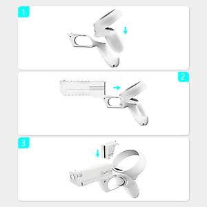 Esimen Grips Accessories for Oculus Quest 2 Grip Stock Controller Protective Shell Enhanced Gaming Experience, Arizona Sunshine Robo Recall PavlovOnward Game Accessorie (White)