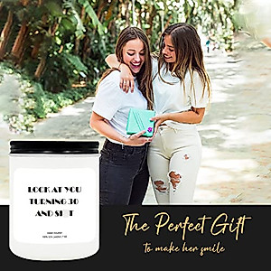 30th Birthday Gifts for Her - 30th Birthday Candle - 30 Gifts for Women Joke - Birthday Gifts for Turning 30-7Oz Scented Candles