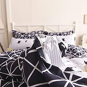 Vanson Black Bed Pillowcase Duvet Cover Quilt Cover Set 3D Print Decoration 3 Pieces Set Full Size