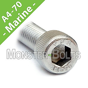 MonsterBolts - M5 x 25mm Socket Head Screws, DIN 912, Marine Grade Stainless Steel, 20 Pack
