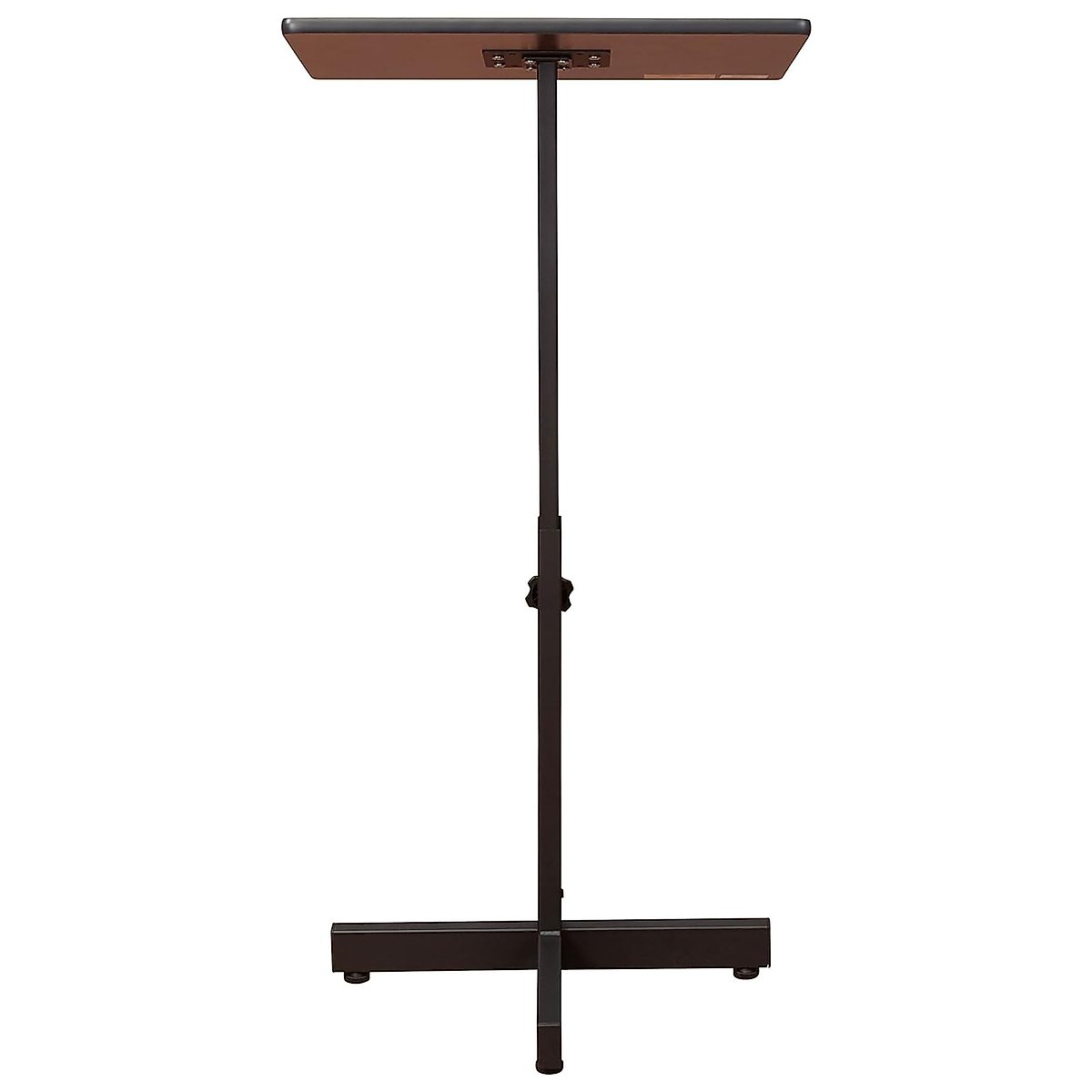 Oklahoma Sound Portable Presentation Series Adjustable Height Lectern Stand 16 Inch x 20 Inch Reading Surface with Book and Paper Stop, Medium Oak