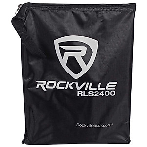 Rockville RLS2400 Lightweight Folding DJ Laptop Stand w/Extra Shelf & Travel Bag