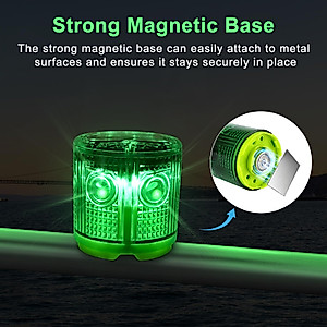 Aolyty Solar Strobe Warning Light Strong Magnetic Base Flashing Super Bright 360 Degree Automatically Turn On Waterproof for Construction Traffic Factory (Yellow)
