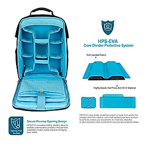 Dulepro Camera Backpack, Photography DSLR Backpack Case Waterproof Camera Bag Backpack with 15-16 inch Laptop & 11" Tablet Compartment Rain Cover for DSLR/SLR/Mirrorless/Drone