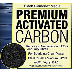 MarineLand Diamond Media Premium Activated Carbon, Blacks & Grays, 40-Ounce (PA0373)