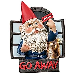 JHWKJS Elf Out The Door Tree Hugger Naughty Garden Gnome Peeker Yard Art Funny Whimsical Tree Sculpture Garden Decoration for Patio Yard Lawn Porch Ornament Gift