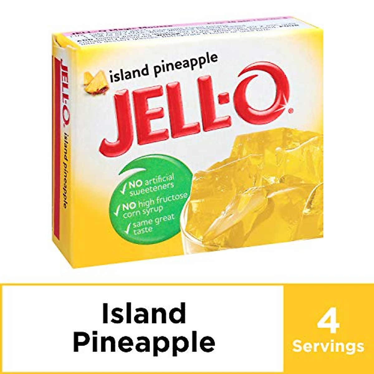 Jell-O Island Pineapple Gelatin Mix (3 oz Boxes, Pack of 6)