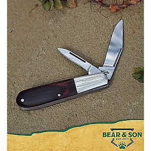 Bear & Son Cutlery 2281R Rosewood Barlow Knife, 3 1/2"
