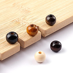 MILAKOO 6 Pcs 8mm Natural Wood Beads Bracelet for Men Women Lava Rock Bracelet for Oil Diffuser