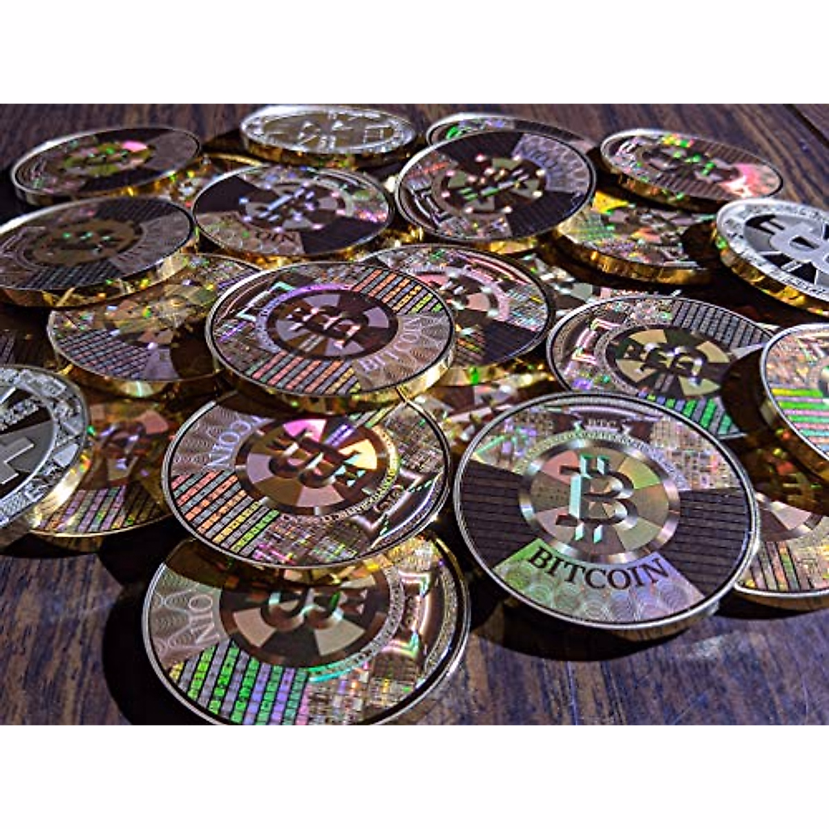 2021 Holographic Commemorative Bitcoin, 39 mm