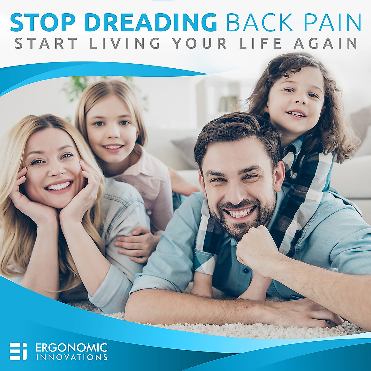 ERGONOMIC INNOVATIONS Orthopedic Donut Pillow: Memory Foam Chair Seat Cushion for Tailbone and Coccyx Pain, Sciatica, and Pressure Relief - Car, Desk, and Office Chair Pad Cushions and Pillows (Black)