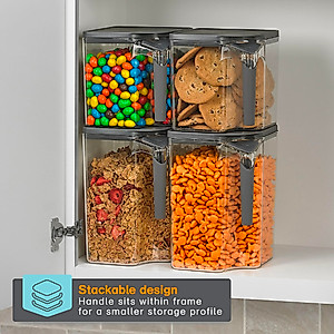 Polder 2.75-Quart Handle-It Food Grade, BPA Free Storage Canister, Stackable, Secure handle for easy one handed pour