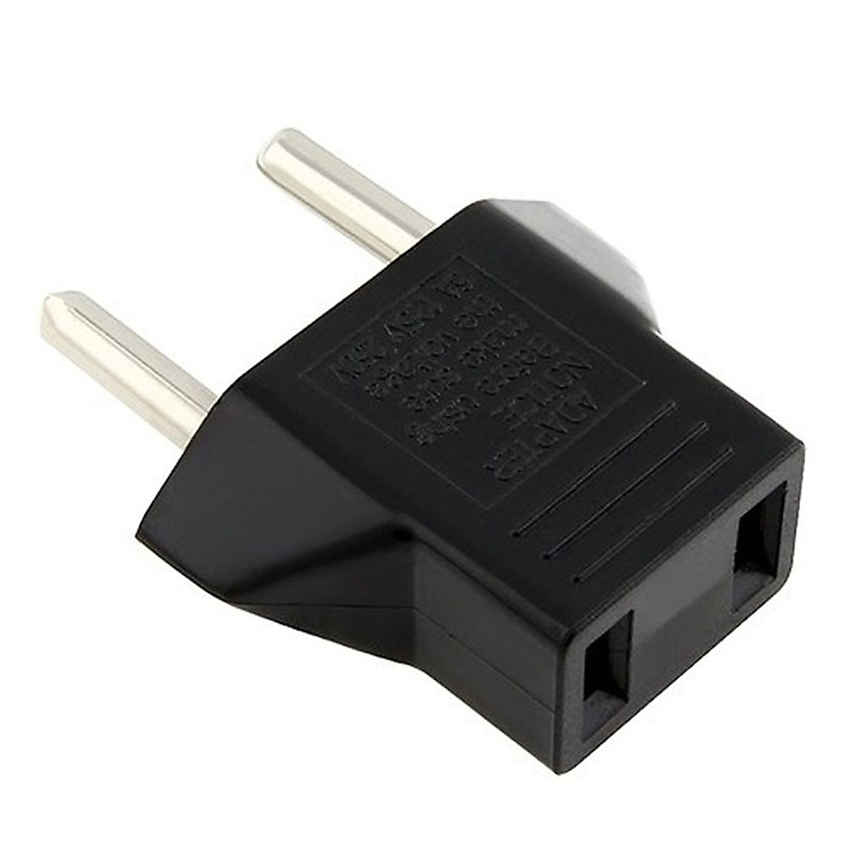 ANRANK U-E1020905AK US USA to EU Europe Travel AC Power Socket Plug Adapter Adaptor Converter (Black, 5-Pack)