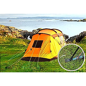 AAGUT Tent Stakes, 25 Pack 9 Inch Camping Tent Pegs, Metal Garden Edging Fence Hooks, Heavy Duty 6 Ga Galvanized Yard Camping Stake for Tarp, Inflatable, Outdoor Christmas Decorations