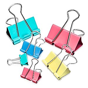 Binder Clips, 100PCS Binder Clips Assorted Sizes [2023 Upgrade] Large, Medium, Mini Binder Clips Combination, can use for Office, Home, School