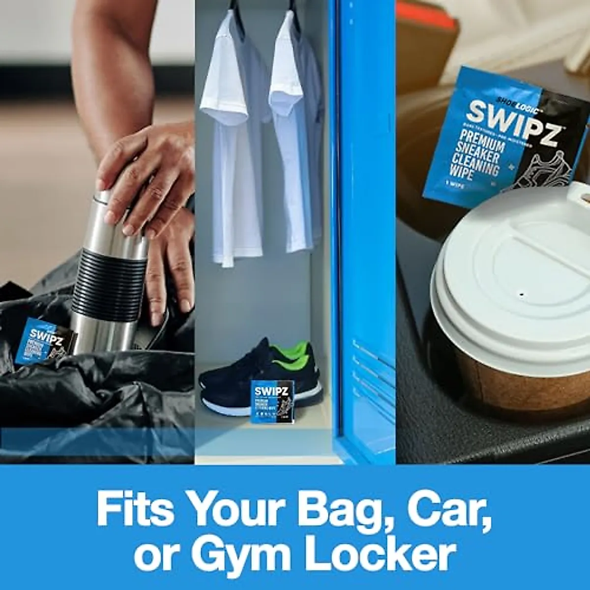 Swipz Shoe and Sneaker Wipes - Complete Tennis Shoe Cleaner Eraser Kit - Instant White Leather Sole Cleaner Cloths in 12 Travel Packs