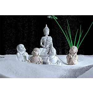 Carefree Fish Aquarium Decoration Minimalist Sandstone Buddha Fish Tank Decor Bring Home a Ray of Sunshine